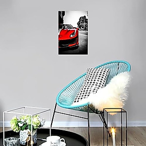 Car Poster Ferrari F40 Supercar Posters Racing Car Canvas Wall Art For Boy's Bedroom SuperCar Wall Decor Unframe-style 12x18inch(30x45cm)