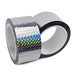 TooDeal 2PCS Bird Scare Repellent Flash Tape Holographic Deterrent Devices for Pigeon - Repellant Products to Prevent Birds from Hitting Windows/House - Reflective Ribbon