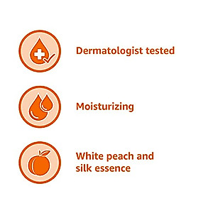 Amazon Basics Silky Smooth Body Wash, Peach & Orange Blossom Scent, 18 Fl Oz