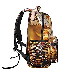 Gaara Backpack anime Casual Versatile Multi Pocket Backpack 16"