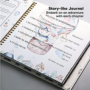 First 5 Years Baby Memory Book Journal - 90 Pages Hardcover First Year Keepsake Milestone Baby Book For Boys, Girls - Baby Scrapbook - Baby Album And Memory Book (AdventureLand)