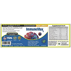 New Jersey International Trading immunemax - Immune Support -Vitamin A, Vitamin C, D, E, B1, B2,Niacin, B6,Folic Acid,VitaminB12,Biotin,Calcium,Magnesium, Zinc,Copper, and Manganese
