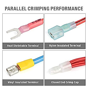iCrimp Ratcheting Crimping Tools, Heat Shrink Connectors Crimper, AWG22-10 Wire Terminals Crimper Tool for Insulated Nylon Connectors and Electrical Wire Connectors