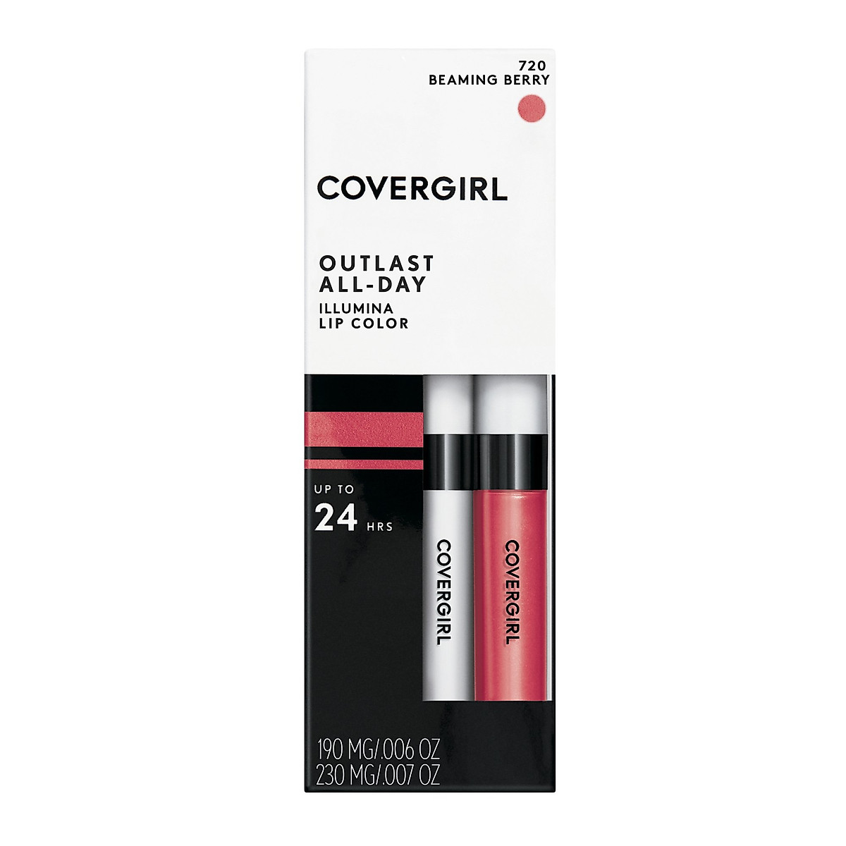 COVERGIRL Outlast Illumia All-Day Moisturizing Lip Color, Beaming Berry,1 Count