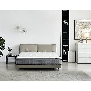 Container Furniture Direct Hybrid 12 Inch Queen Mattress in a Box, Pillow Top Bed Cushion with Gel Infused Memory Foam, Breathable and Hypoallergenic, Medium Firm for Lumbar Support