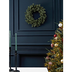 Christmas Wreath - 24 inch Artificial Wreath for Front Door - Green Pine Needles Wreath for Indoor Outdoor Farmhouse Home Wall Window Festival Wedding Decor