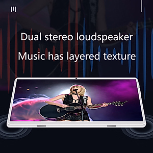 10.1 Inch Tablets, HD Tablet, 2.4G 5G Dual Band WiFi Supported, 10 Core Processor, 8800mAh Lasting Battery Big IPS Screen 6GB 128GB High Performance