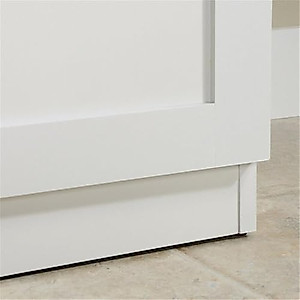 Pemberly Row 29" W Traditional Style Storage Cabinet, Pantry Cabinet, Linen Cabinet with Shelves in White