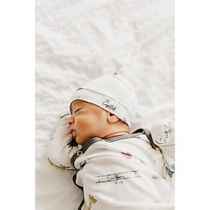 Copper Pearl Baby Gown - Knotted Newborn Sleepers for Baby Boy and Girl, Soft Stretchy Long Sleeve Infant Gowns with Bottom Tie and Hand Mittens, Perfect Hospital Coming Home Outfit (Ace)