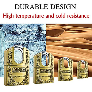 3 Keys 40mm Heavy Duty Warehouse Shrouded Hardened Keyed Padlock Top Security Lock