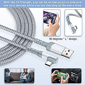 35W Fast Charging Wall Charger with USB C Cable 10FT Boxeroo 2-Pack 4Port USB C Power Adapter Block Right-Angle USB A to C Cable Compatible for Galaxy Samsung Galaxy S22 Ultra S21 S20 S10 Pixel 6/5/4