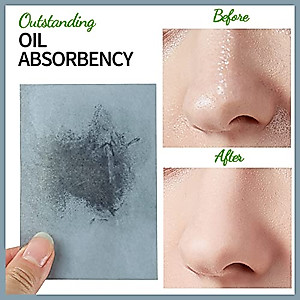 FANDAMEI 600 Counts Oil Blotting Sheets For Face, Oil Blotting Papers For Face, Blotting Paper for Oily Skin, Oil Control Film, Oil Absorbing Sheets For Face, Oil Absorbing Tissues, Bamboo Charcoal