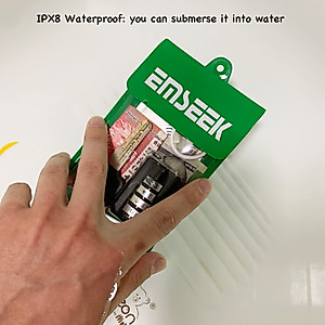 EMSEEK Waterproof Wallet Waterproof Car key Fob Holder Pouch Surf Dry case For Key Cash Cards ID Driver License(Green)