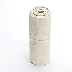 Creative Canvas Roll Up Pencil Case Large Capacity Pen Pencil Pouch Holder Color Pencils Wrap Stationery Case Pencil Organizer for Student Artist Traveler Gifts 36/48/72 Slots (72-Slots, White)