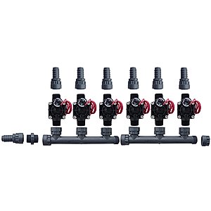 Hunter PGV101-MM Dura Manifold Valve Kit with Flow Control - Barb PGV101G (6 Zone)