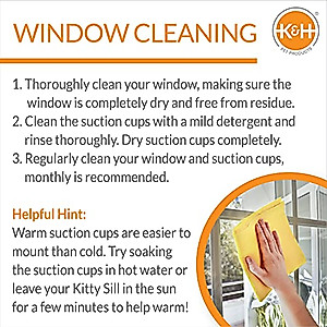 K&H PET PRODUCTS Universal Mount Kitty Sill Cat Window Perch 14 X 24 Inches Hooded Fleece with Window