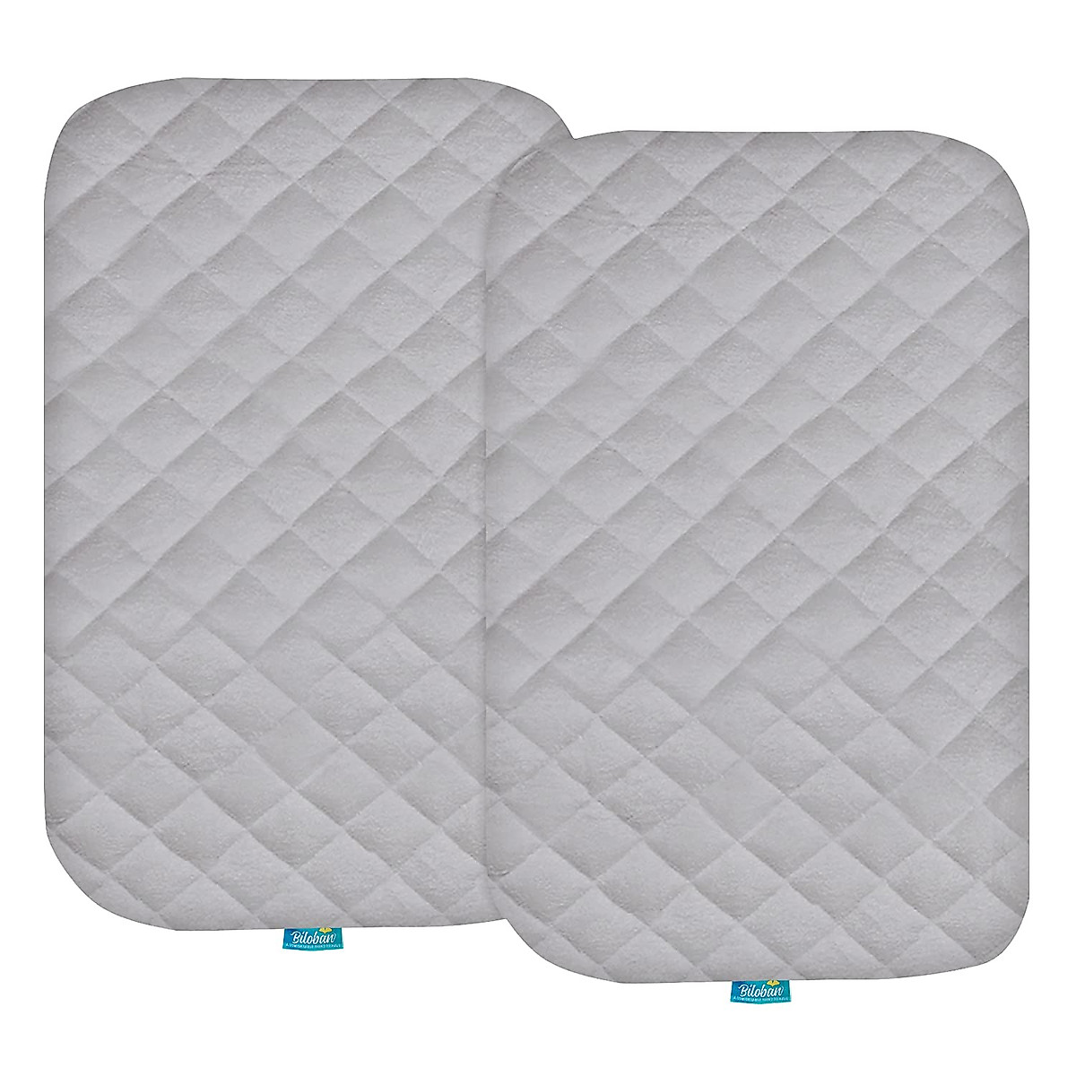 Bassinet Mattress Pad Cover(20" x 33"), Compatible with Baby Delight, Mika Micky, Angelbliss, Koolababay and AMKE Baby Bedside, 2 Pack, Waterproof Ultra Soft Viscose Made from Bamboo Terry Surface
