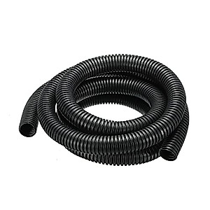 DMiotech 21.2mmx17mmx2m Plastic Non-Split Corrugated Tubing Indoor Outdoor Cord Management for Wrap Tidy Office Garden