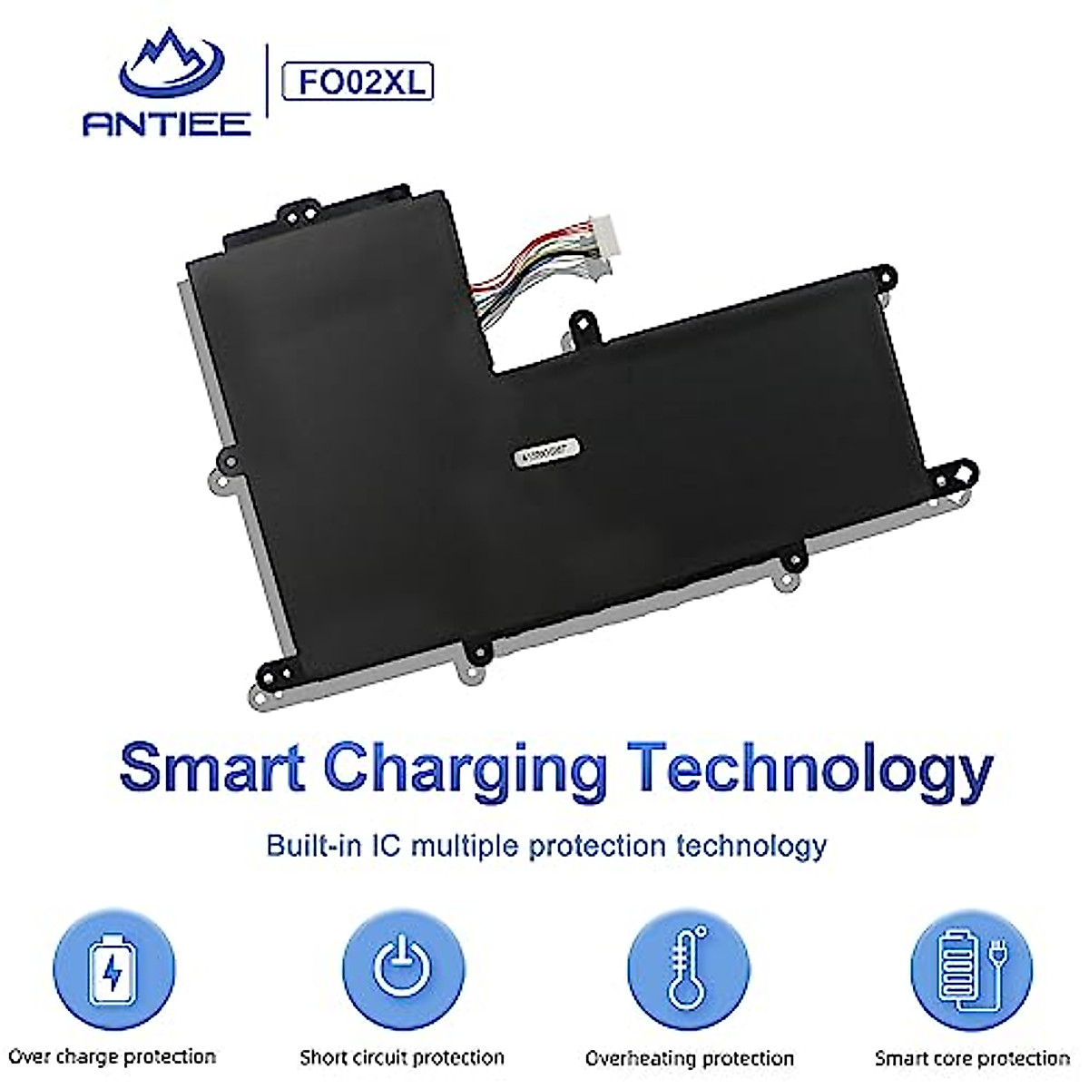 ANTIEE FO02XL L97355-005 L97353-2D1 Laptop Battery for HP Chromebook 11A 11A-NA 11A-NA0001NI 11A-NA0002NI 11A-NA0002MU 11A-NA0010NR 11A-NA0030NR 11A-NA0500SA 11A-NA0800NO 11A-NA0200ND TPN-DB0A 37.6Wh