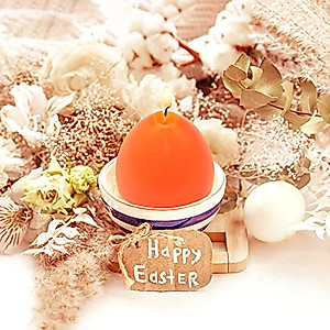6 Pack Easter Egg Candles, Unscented Multi-Color Ball Candles, Smokeless and Dripless Tealight Candles