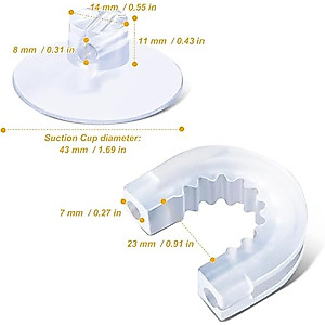 YeeBeny Bathroom Shower Caddy Connector Sucker with 4pcs Professional Strength Large Suction Cups, Easy to Attach, Replacement Suction Cups Compatible with Zenna Home, Simple Houseware, Multipurpose