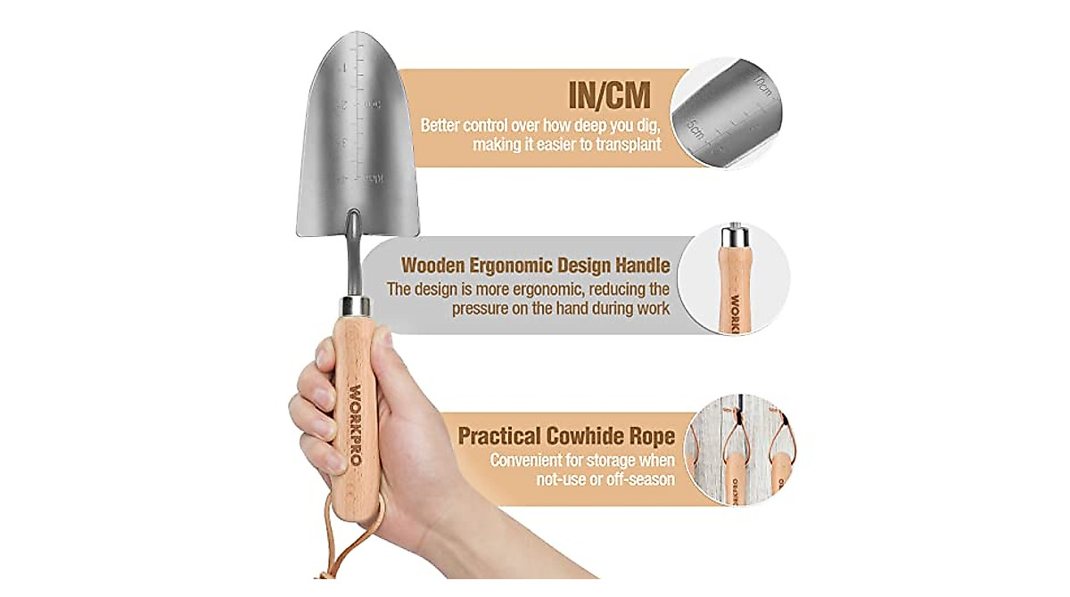 WORKPRO Garden Tool Set - Heavy Duty 5-Piece Gardening Kit for ...