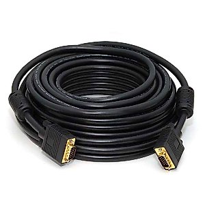 Monoprice 50ft Super VGA M/M CL2 Rated (For In-Wall Installation) Cable w/ Ferrites (Gold Plated)