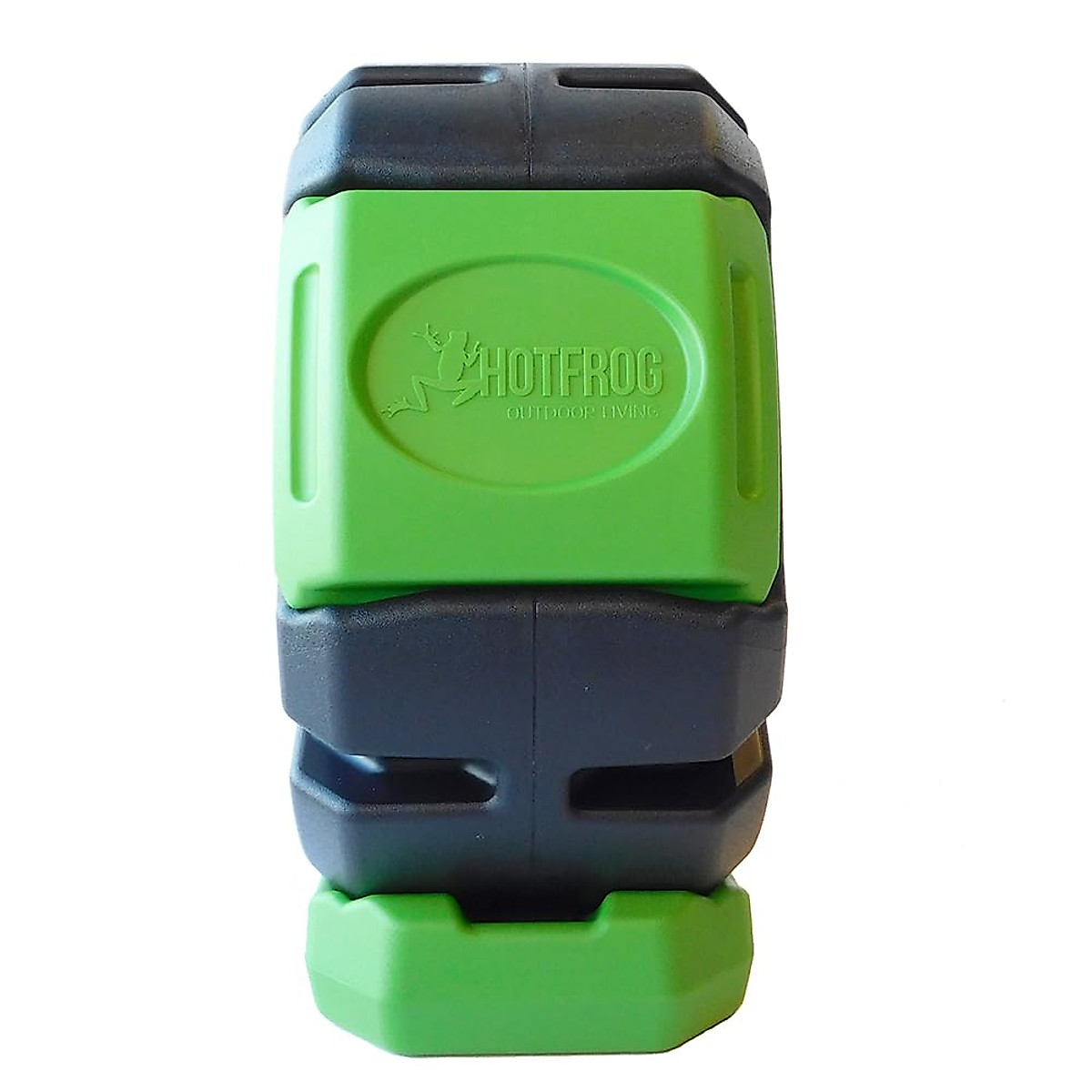 FCMP Outdoor Half Size Rolling 19-Gallon Single Chamber Batch Tumbling Composter - Outdoor Rotating Garden Compost Bin, Black & Green