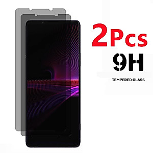 AISELAN for Sony Xperia 1 III Anti-Spy Tempered Glass, [2 Pcs] 9H Hardness Anti-Scratch Anti-Peeping Privacy Screen Protector Proteceive Film for Sony Xperia 1 III Phone