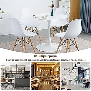 Ufurpie Dining Table Set for 4, Round Dining Room Table Set for 4, 5-Piece Table and Chair Set, Farmhouse Dining Table with 4 Chairs, Dining Table Set for Dining Room & Coffee Shop & Small Spaces