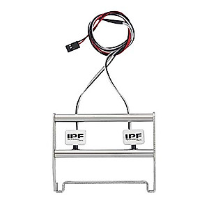 SWYWY Metal Front Bumper with Led Light for 1/10 RC Crawler TRX4 K5 Blazer,Silver