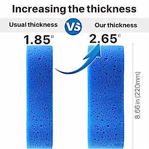 Car Wash Sponge, Large Sponge for Kitchen and Household General Cleaning, 2.75in Thick Giant Bone Sponge, Individually Packaged Compressed Sponges 6PCS