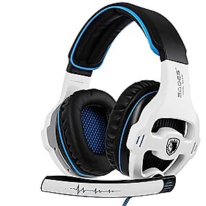HOUSAI Xbox Gaming Headset for Xbox Series X, Xbox Series S, Xbox One,PS4, PlayStation, PS5 Over Ear Headphone with Mic Noise Cancelling for Xbox 1, (White)