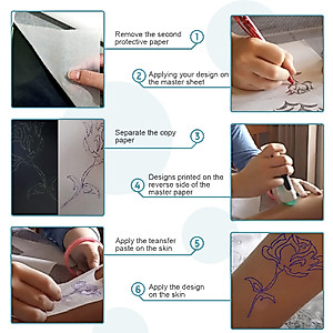 Tattoo Transfer Paper, AZELMADE 20PCS Premium Thermal Stencil Paper, 4 Layers DIY Tattoo Tracing Paper for Tattooing to Skin Tattoo Transfer Kit Tattoo Supplies, Size A4