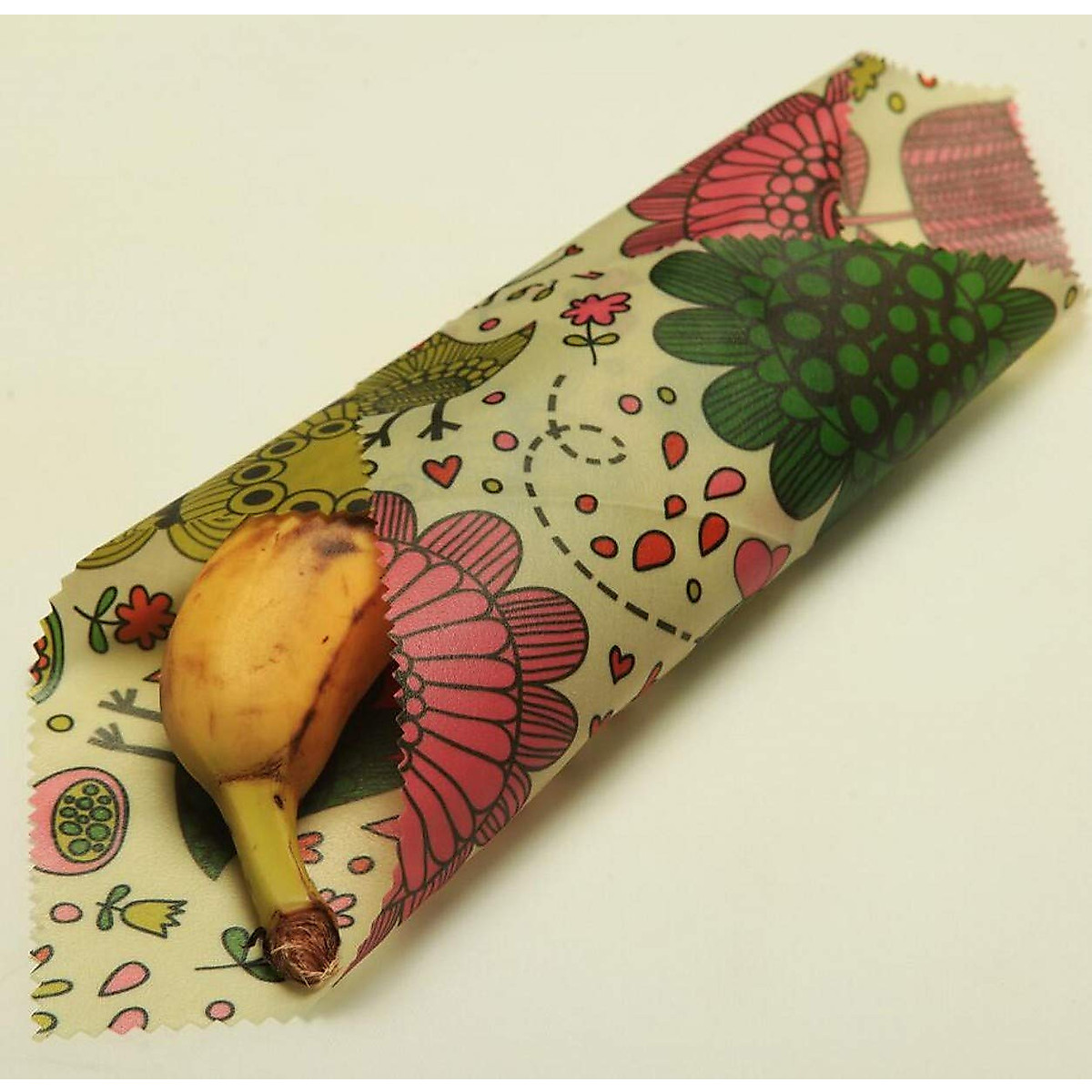 VOVOLO (Bird Print 3 Size S/M/LReusable Beeswax Food Wraps Eco Friendly Wrappers Sustainable Plastic Free Food Storage Washable Bowl Covers Sandwich Wrappers