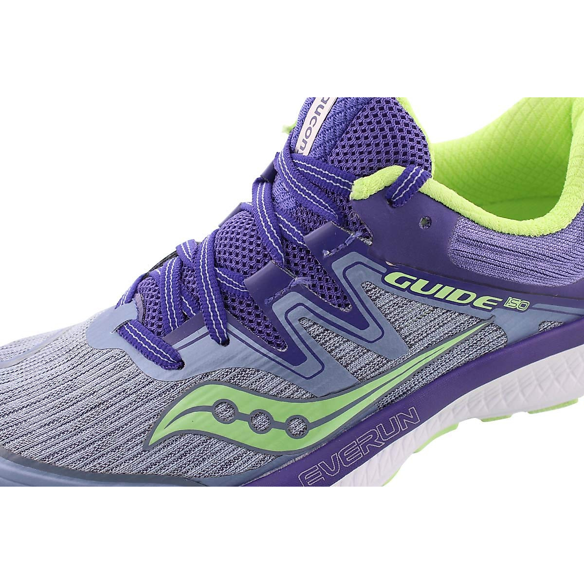 Saucony Guide Iso Running Womens Shoes Size 7, Color: Fog/Purple/Mint
