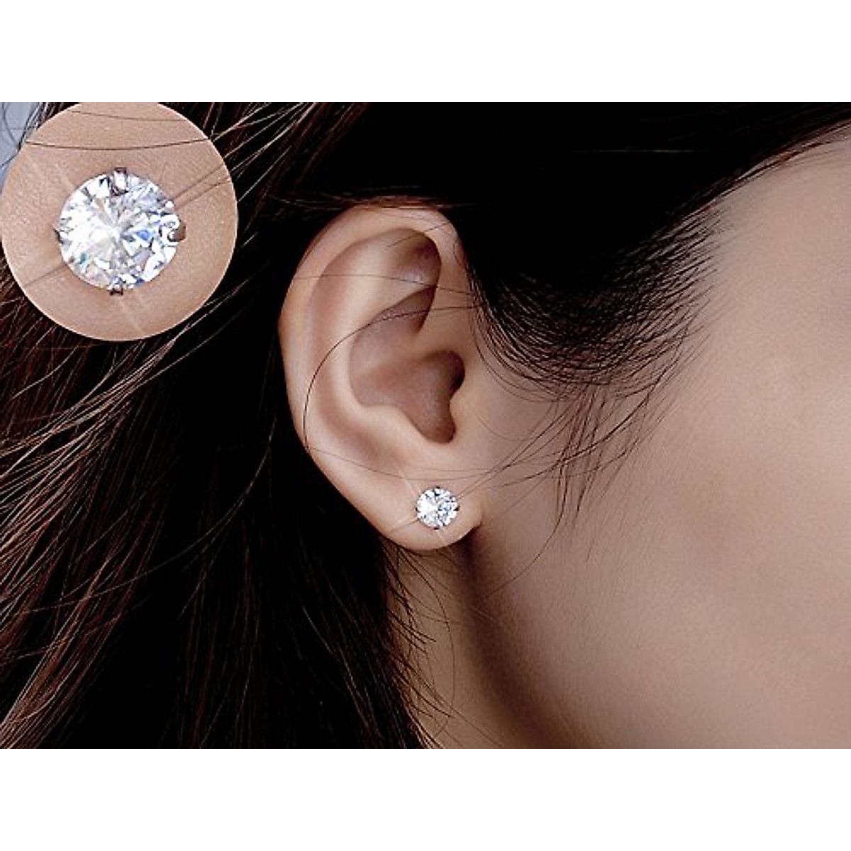 Infinite U 925 Sterling Silver Double Ball Earrings Jacket Front Back 2 in 1 Stud Earrings (A)