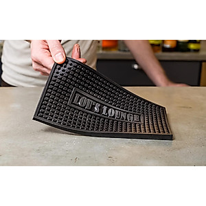 Siligrams Customized Bar Mat, Personalized Bar Mat, Silicone Bar Mat, Bar Mat for Countertop, Coffee Bar Mat Spill Mat, Bar Mat for Home Bar, Rubber Bar Mat, Bar Spill Mat (Compact - 5" x 9")