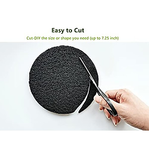12 Pack Kitchen Compost Bin Charcoal Filter 7.25 Inch Diameter Extra Thicker & Bigger-Over 3 Years Supply- Longer Lasting Activated Charcoal Odor Trapping Filters (0.4inch/10mm Thickness), Round