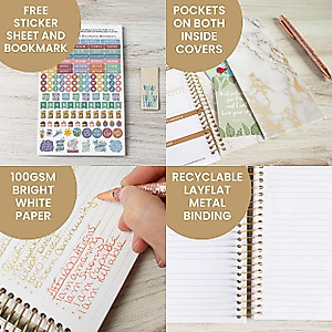 bloom daily planners 2024 Calendar Year Day Planner (January 2024 - December 2024) - 5.5” x 8.25” - Weekly/Monthly Agenda Organizer Book with Stickers & Bookmark - Marble