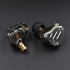 KZ ZS10 Pro in ear Monitors Wired Headphones, 1DD 4BA Metal iem, High Fidelity Gaming Earbuds with 2pins Tangle-Free Cable, Noise Cancelling Wired Earphones for PC Game Music Video(black, without mic)