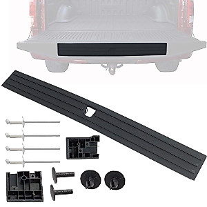 KARPAL Center Flexible Flex Step Tailgate Cap Mad Molding Trim w/Release Button Compatible with Ford F150 F-150 2015-2020