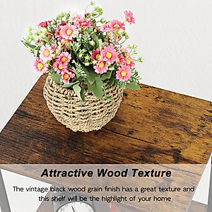 LING RUI 2 Tier Bookcase,Narrow Bookshelf for Small Spaces,Wood and Metal Book Shelf Storage Organizer for Home Office Living Room (Brown)