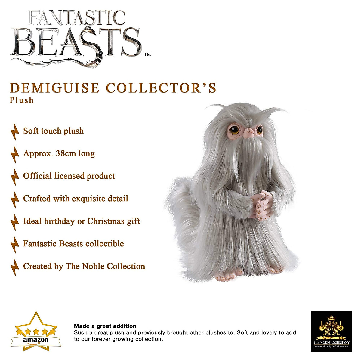 The Noble Collection Fantastic Beasts Demiguise Collector Plush
