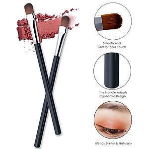 QQwow 12 Colors Eyeshadow Stick, Double Colors Eye Shadow Stick, Glitter Shimmer Waterproof Gradient Eyeshadow Makeup Stick with Brush, Eyeshadow Brushing Eye Makeup for Eye makeup lovers, 6 Pack