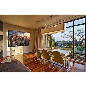 ART New York Sundown Canvas Print, Large Wall City Landscape, Extra Large Cityscape Big Apple New York Wall Print - 60x32 Inch Total