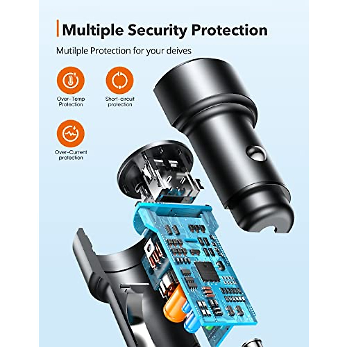 USB C Car Charger,THREEKEY 38W PD Car Charger Fast Charging, USB Type C Car Charger Adapter Cargador para Carro for iPhone 14 13 12 11,iPad Pro,Samsung Galaxy,LG,Google Pixel,Moto