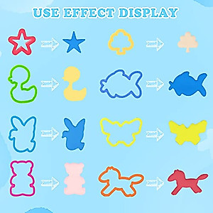 Oun Nana Playdough Tools 37 PCS Play Dough Tools Set for Kids, Playdough Accessories Various Shape Animal Molds, Playdough Cutters and Rollers(Random Color)