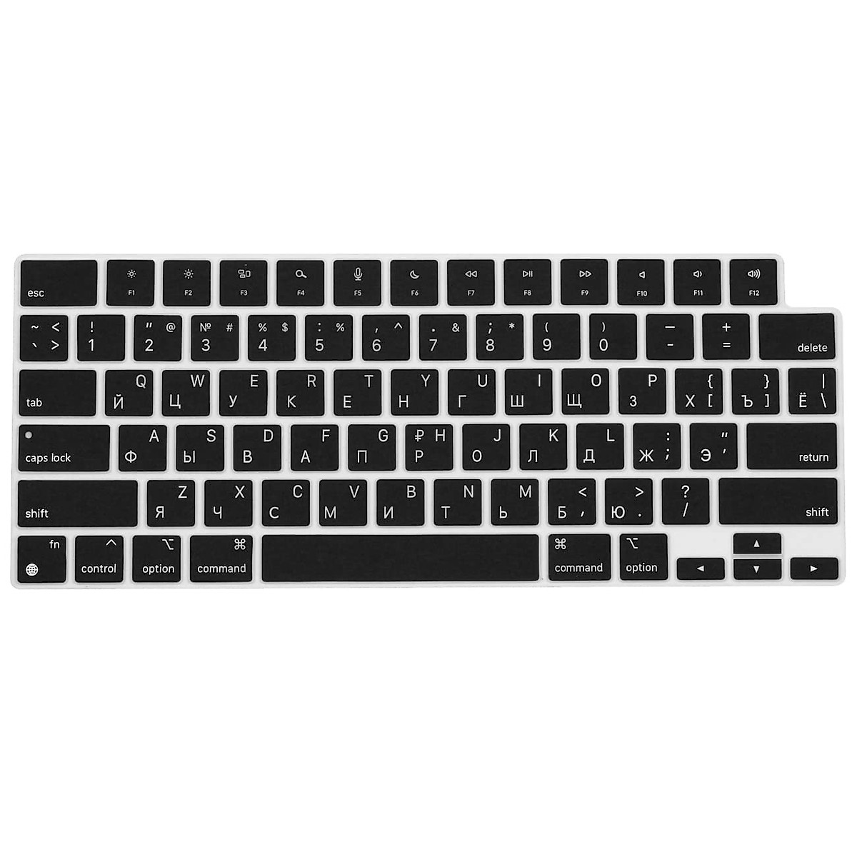 ProElife Russian Keyboard Cover Skin for 2024-2022 MacBook Air 13.6 15 inch M3 M2 A3113/A3114/A2681/A2941 & 2024-2021 MacBook Pro 14 16.2 inch M4 M3 M2 M1 Pro/Max Accessory