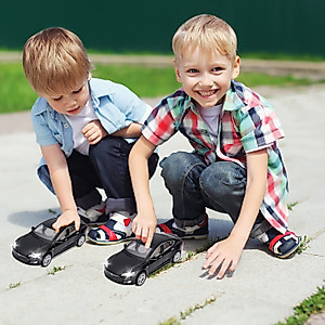 SASBSC Toy Cars Model S Die Cast Metal Model Cars with Door Open Light and Sound Pull Back Car Toys for Boys and Girls 3-12 Years Old